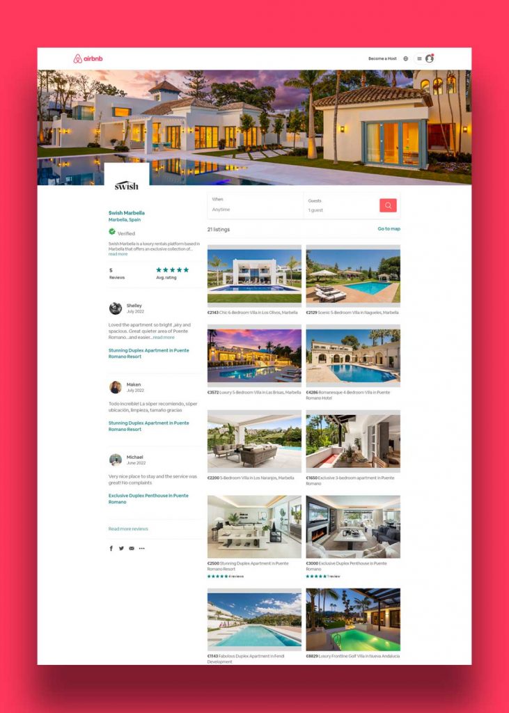 What are the dimensions of the Airbnb listings cover photo?