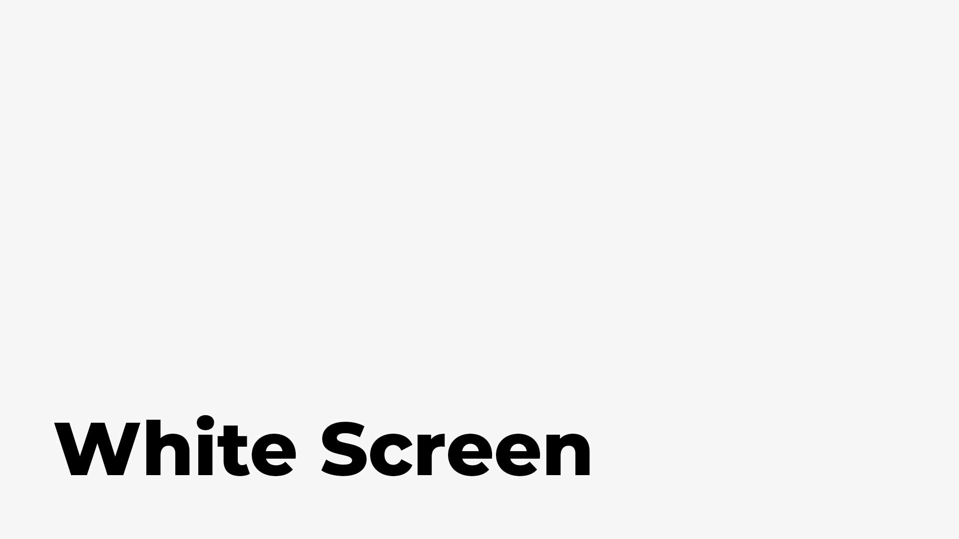 White Screens: Causes and Solutions | We Design Marbella